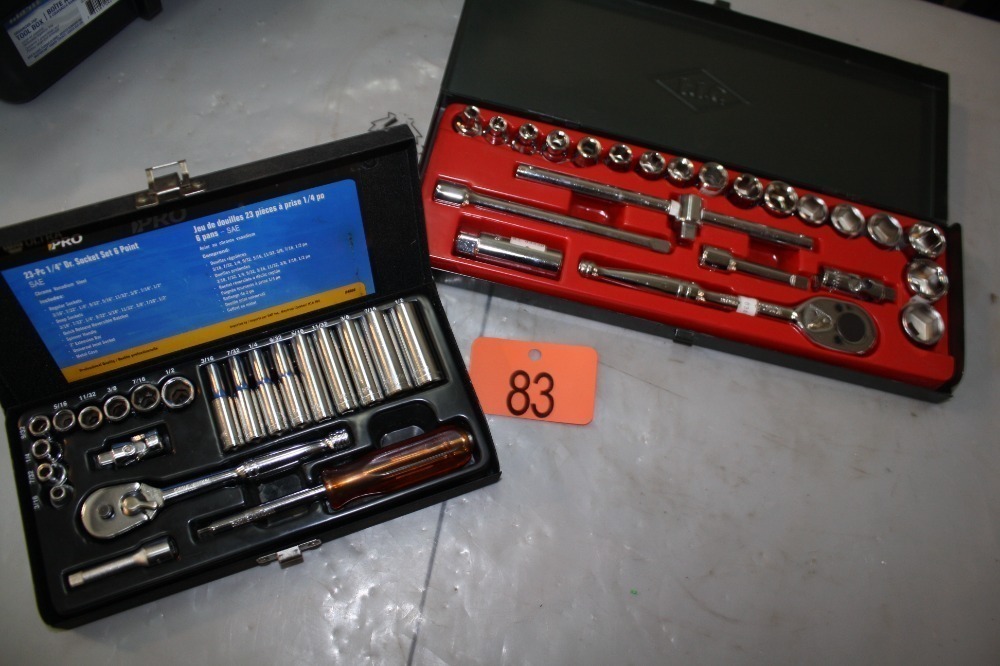 ITC 3/8 DRIVE SOCKET SET SAE, ULTRA PRO 1/4 DRIVE SOCKET SET SAE